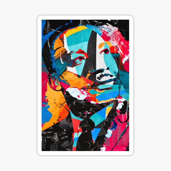 "Martin Luther King Jr" Sticker by ZipKingDesign | Redbubble
