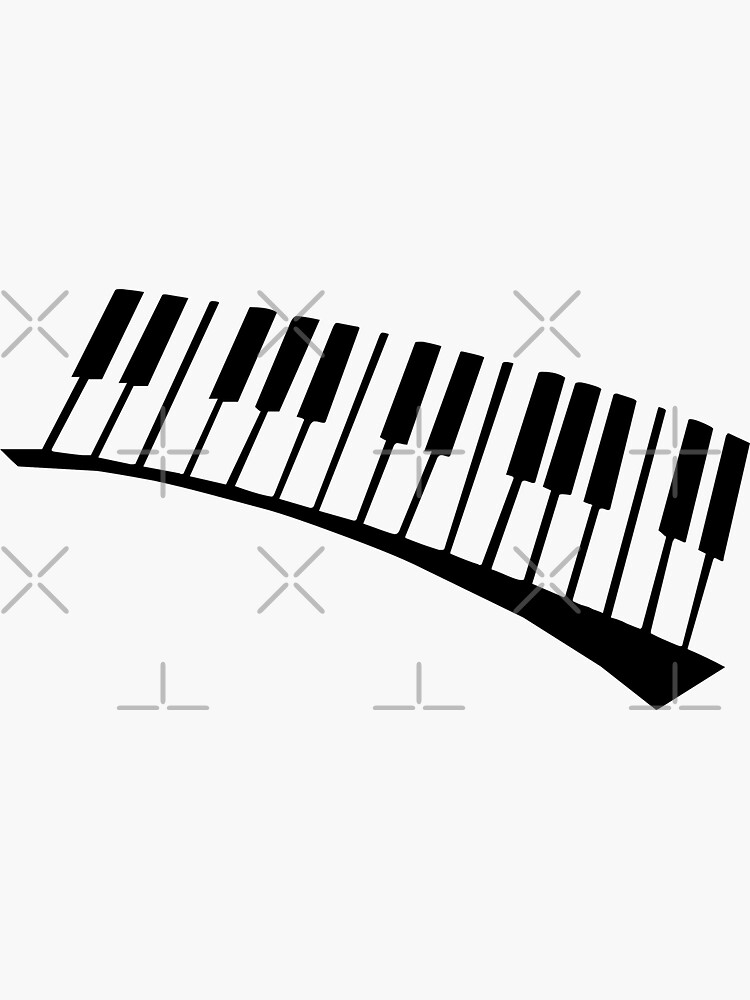 "Piano Keyboard 2D Graphic." Sticker for Sale by pathikbhavsar | Redbubble