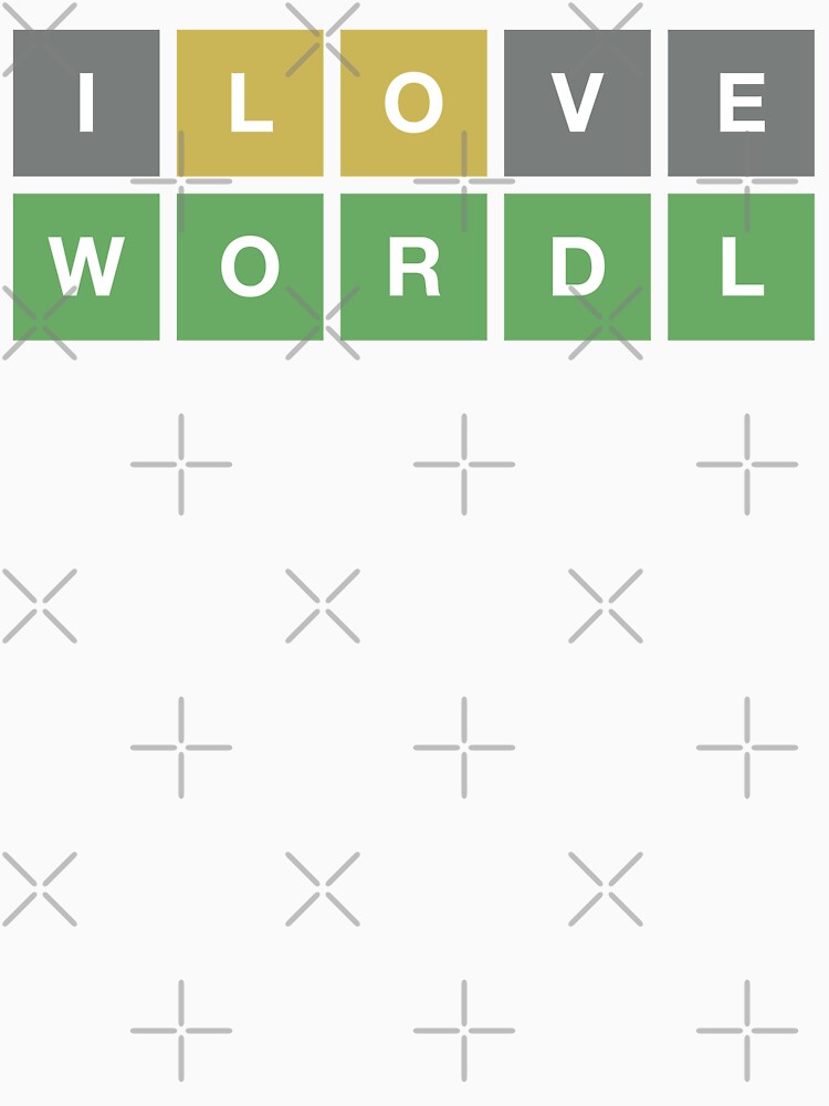 "I Love Wordle" T-shirt for Sale by murialbezanson | Redbubble | wordle ...