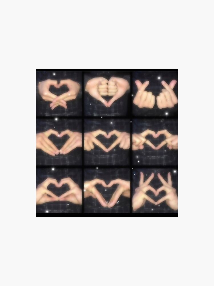 "Hand Heart Signs" Sticker by B1ueMoon | Redbubble