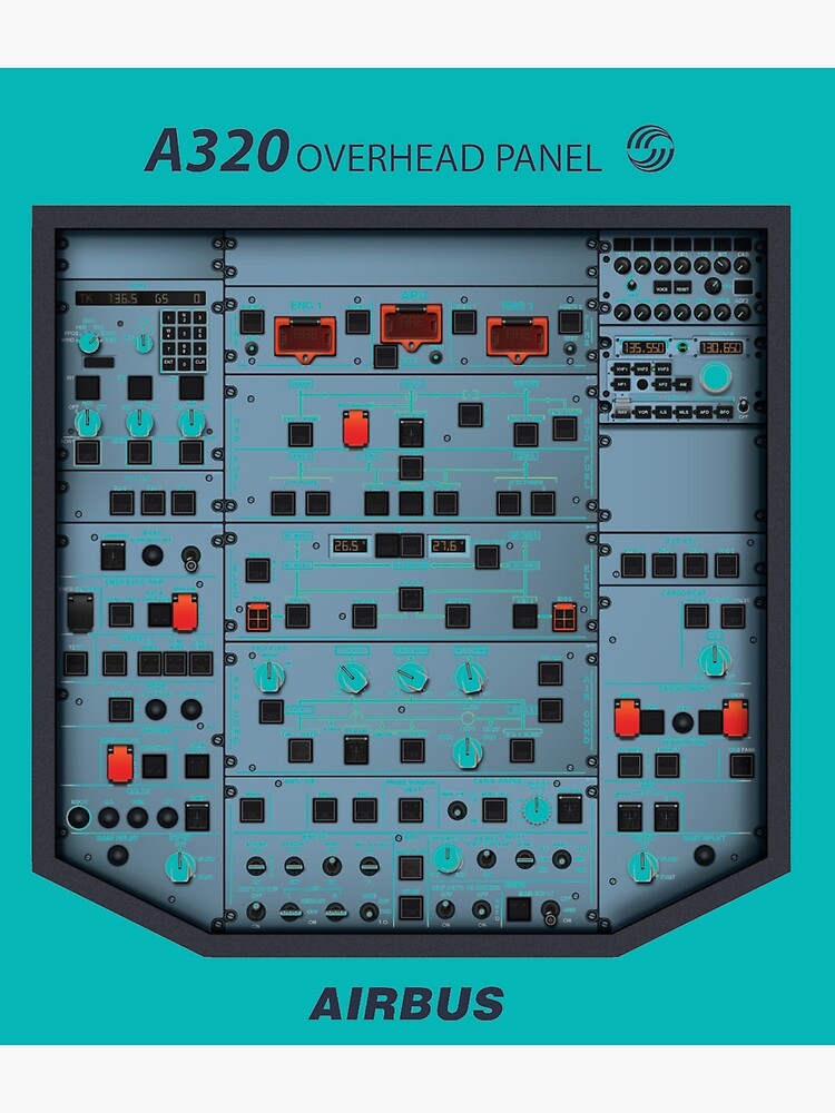 "AIRBUS A320 OVERHEAD PANEL" Poster for Sale by Ljubo339- | Redbubble