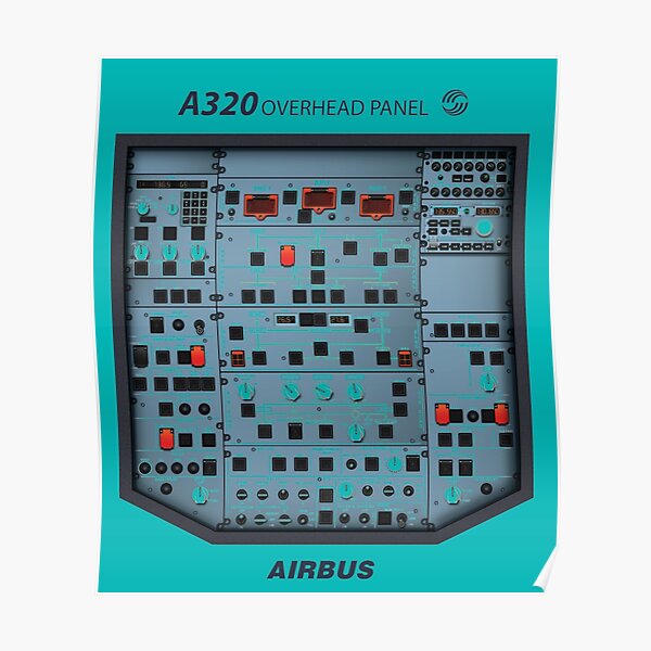 "AIRBUS A320 OVERHEAD PANEL" Poster for Sale by Ljubo339- | Redbubble