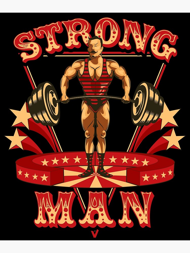 "Vintage Strongman Gift Deadlift Powerlifting Costume" Art Print for ...