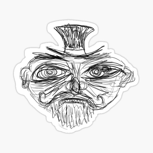 "Scribble man" Sticker for Sale by GarryTrotter | Redbubble
