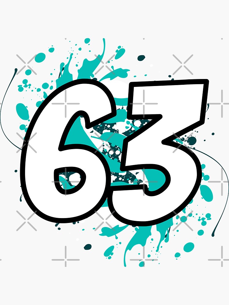 "George Russell Driver Number" Sticker for Sale by GreazyL | Redbubble