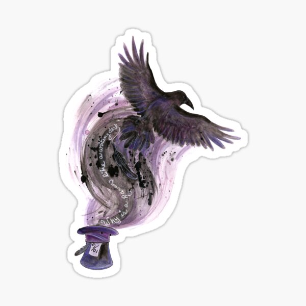 "The Mad Hatter's Riddle" Sticker for Sale by CaryeVDPM | Redbubble