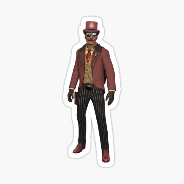 "Gambler Character" Sticker for Sale by popnchicken | Redbubble