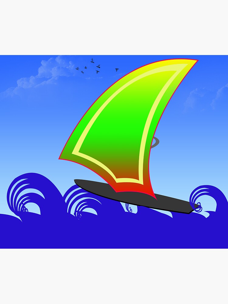 "The Starboard windsurfing boat" Sticker by Bigrow | Redbubble