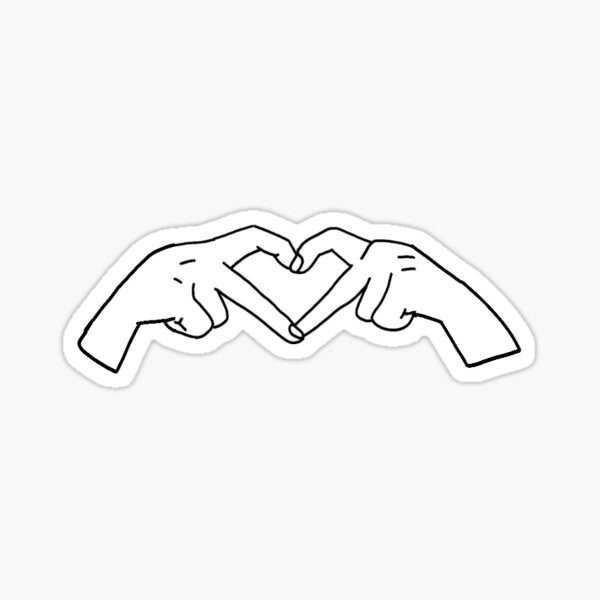 "Heart Hands" Sticker by yuhrosa | Redbubble