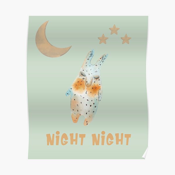 "Goodnight - sleeping rabbit - stars - moon - night night - succulent ...