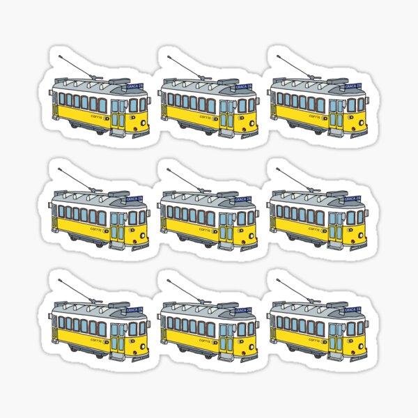 "Lisbon Tram Pattern" Sticker for Sale by m-lapino | Redbubble