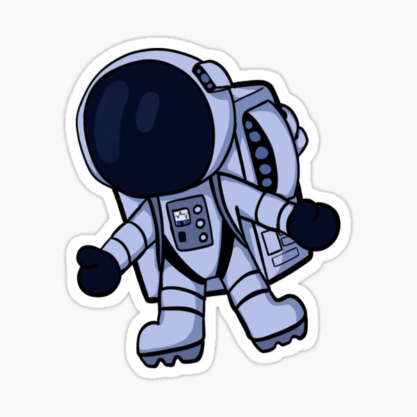 "Lil Blue Spaceman" Sticker for Sale by MissMaddieMack | Redbubble