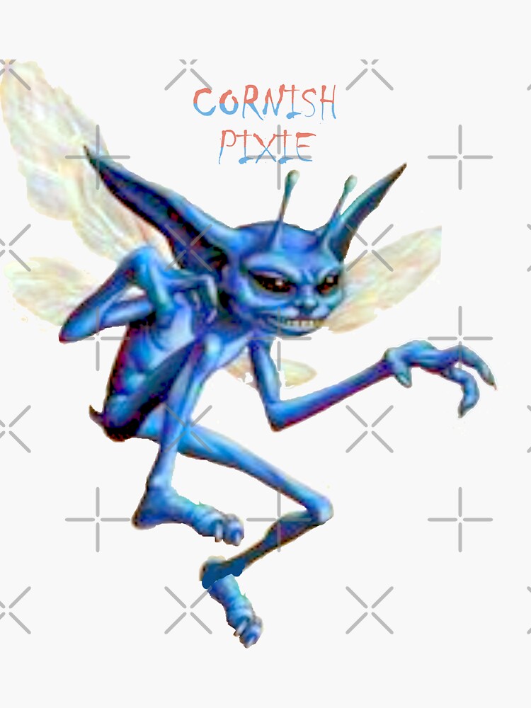"Evil mith cornish pixie t-shirt" Sticker for Sale by hemouda | Redbubble