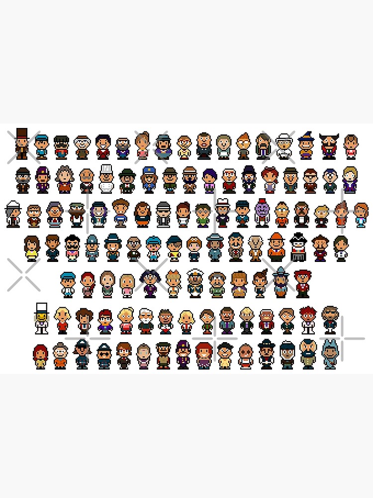 "Pixel Art Professor Layton Characters" Art Print by 8-BitBrookes ...