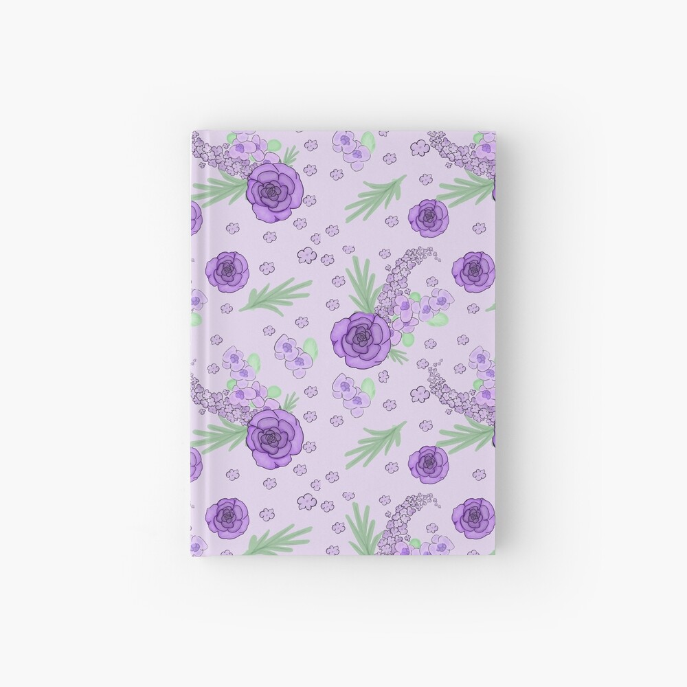 "purple floral pattern" Hardcover Journal for Sale by shoplululapin ...