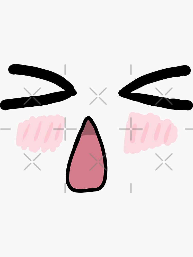 "Anime Awoo Face" Sticker by Nyamelon | Redbubble