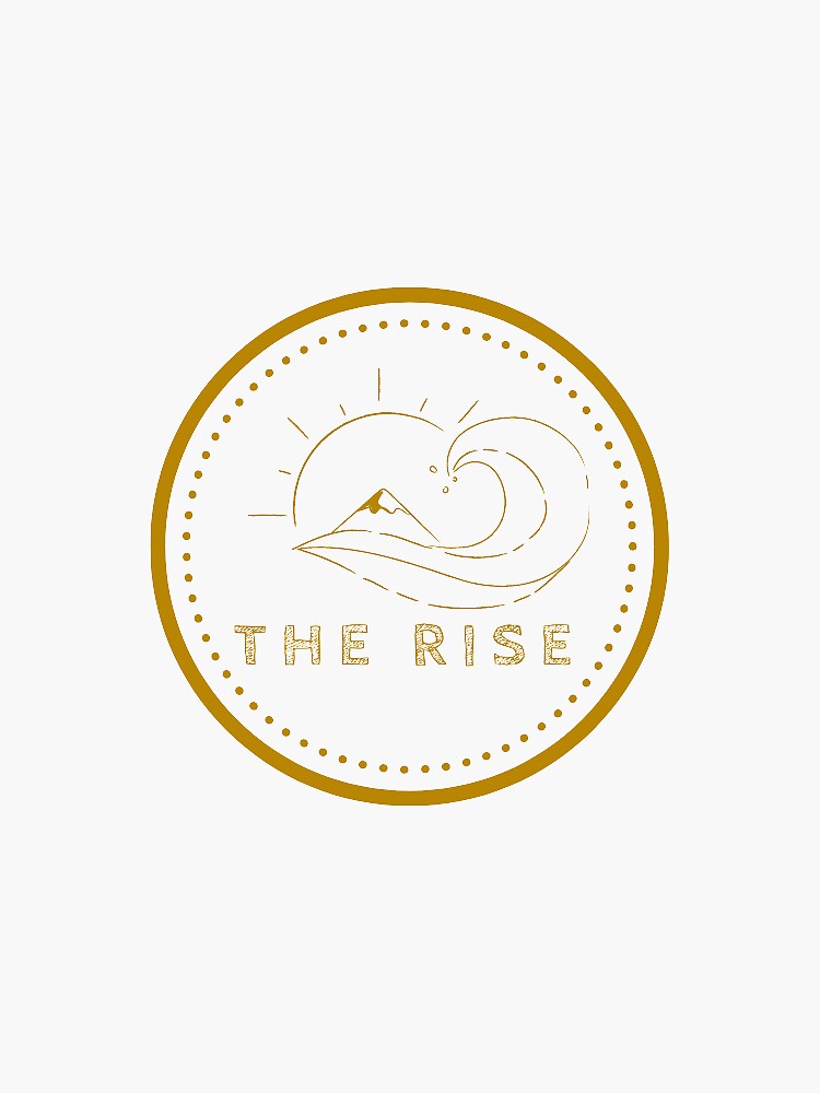 "the rise logo" Sticker by pattyhef | Redbubble