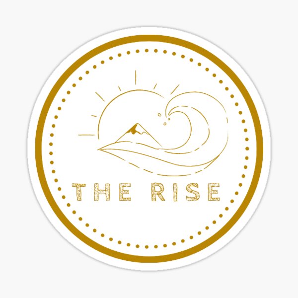 "the rise logo" Sticker by pattyhef | Redbubble