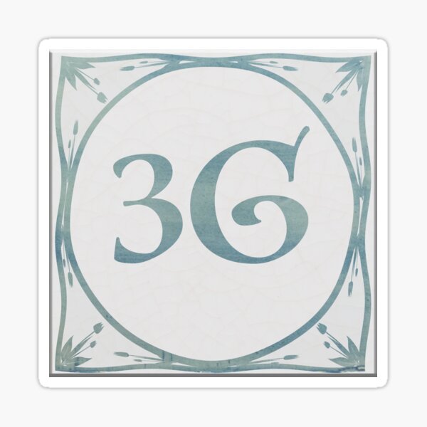 "Delft blue tile effect with the letters 3g. " Sticker for Sale by ...