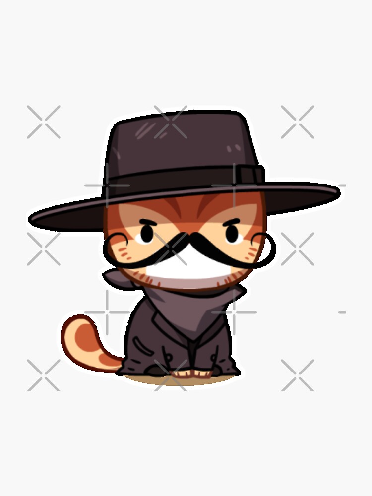 "Bandit Cat" Sticker by kaleidoscope32 | Redbubble