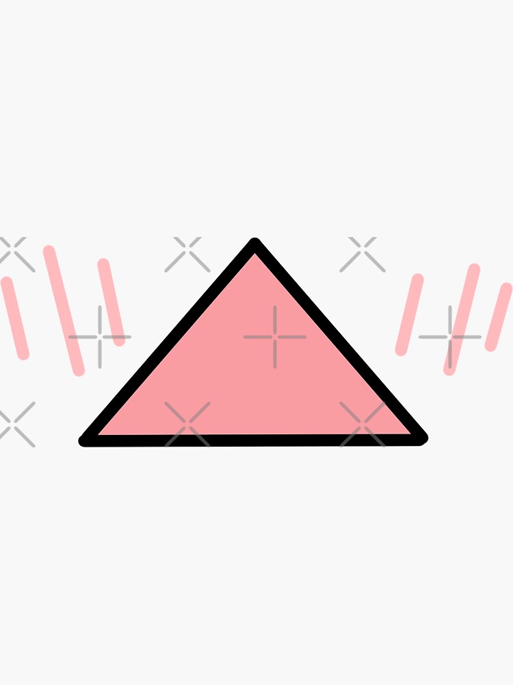 "Anime triangle mouth" Sticker for Sale by Nyamelon | Redbubble