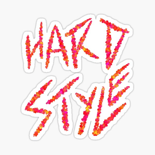 "Hardstyle red cyberpunk effect" Sticker for Sale by outfitsFEST ...