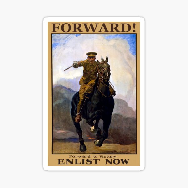 "World War One Poster - Enlist" Sticker for Sale by imageresource ...