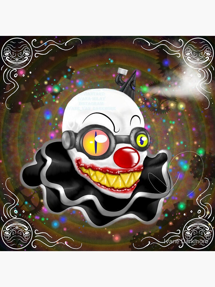"Cartoon steam clown" Sticker by Ivane-the-dark | Redbubble