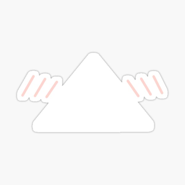 "Anime triangle mouth blush" Sticker for Sale by Nyamelon | Redbubble