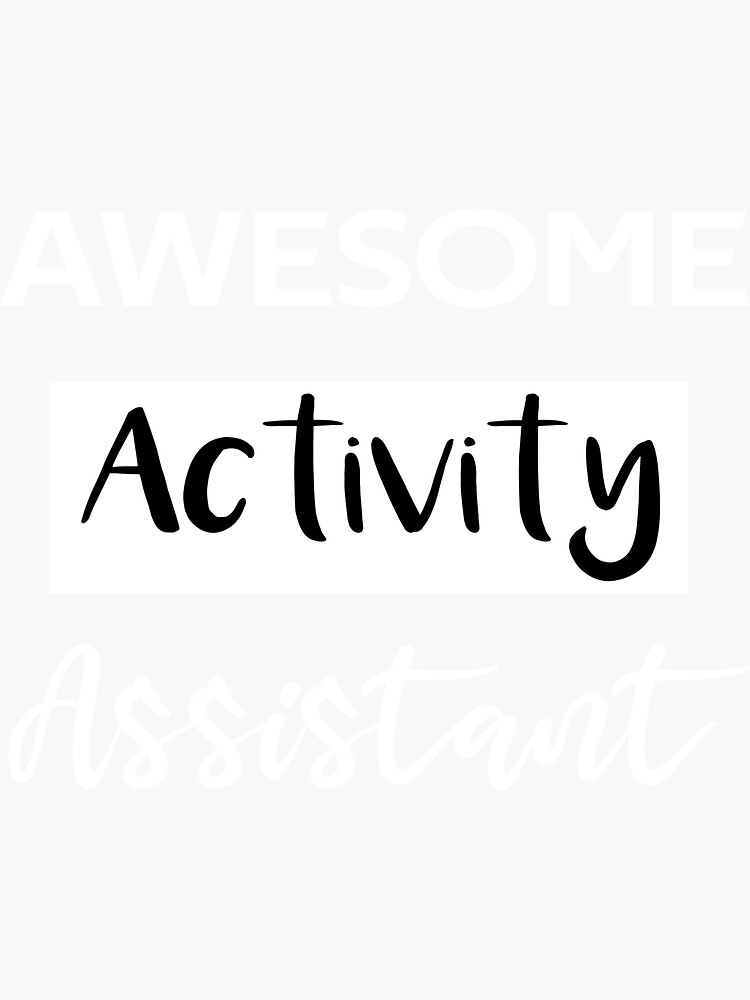 "awesome activity assistant " Sticker for Sale by rachidhaz | Redbubble