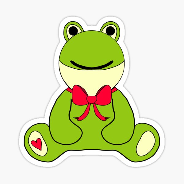 "Frog with Bow Tie" Sticker by bellevxlla | Redbubble