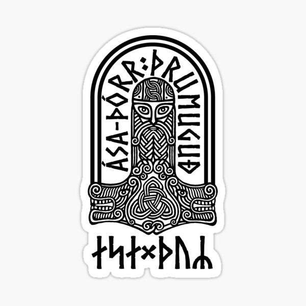 "Asa-Thor, God of Thunder" Sticker by Helgi-chris | Redbubble