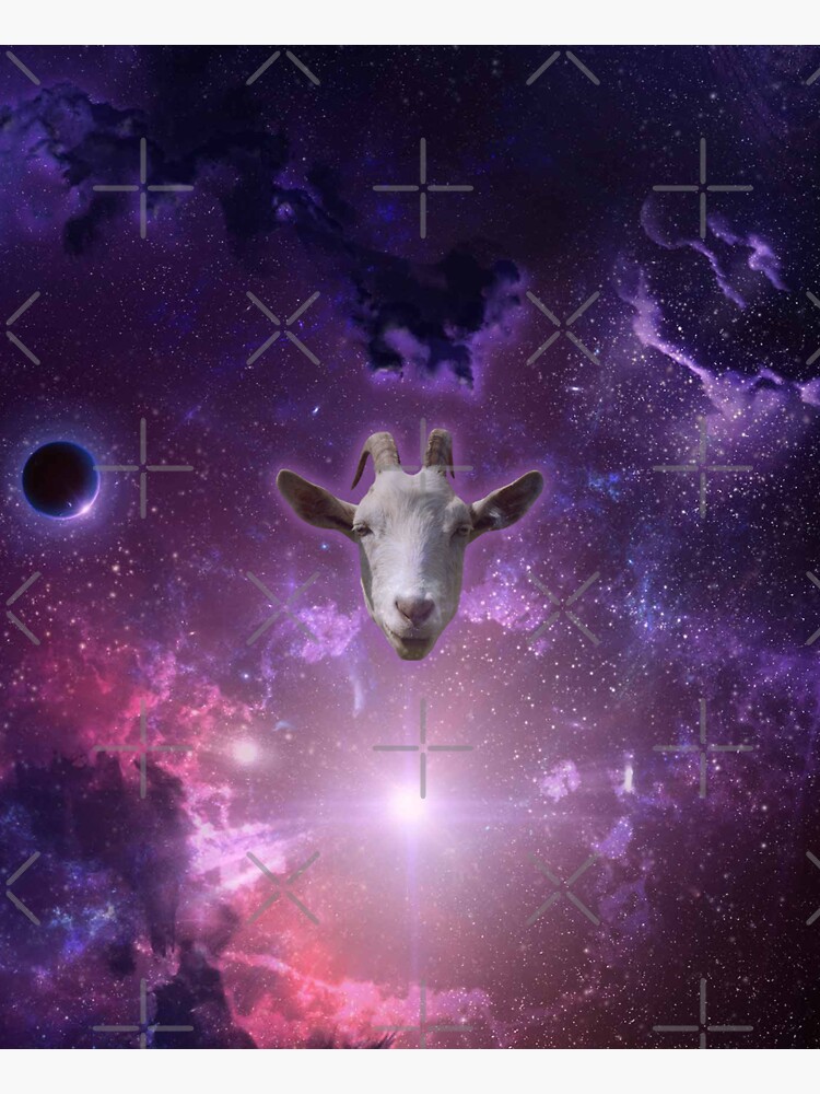 "Space Goat" Sticker for Sale by PYHC | Redbubble
