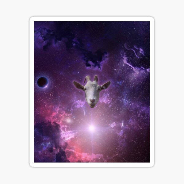 "Space Goat" Sticker for Sale by PYHC | Redbubble