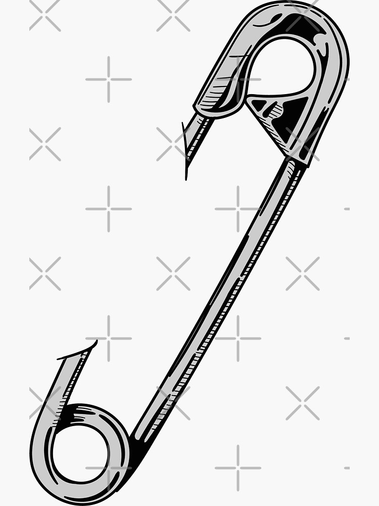 "Safety pin" Sticker for Sale by Caldofran | Redbubble
