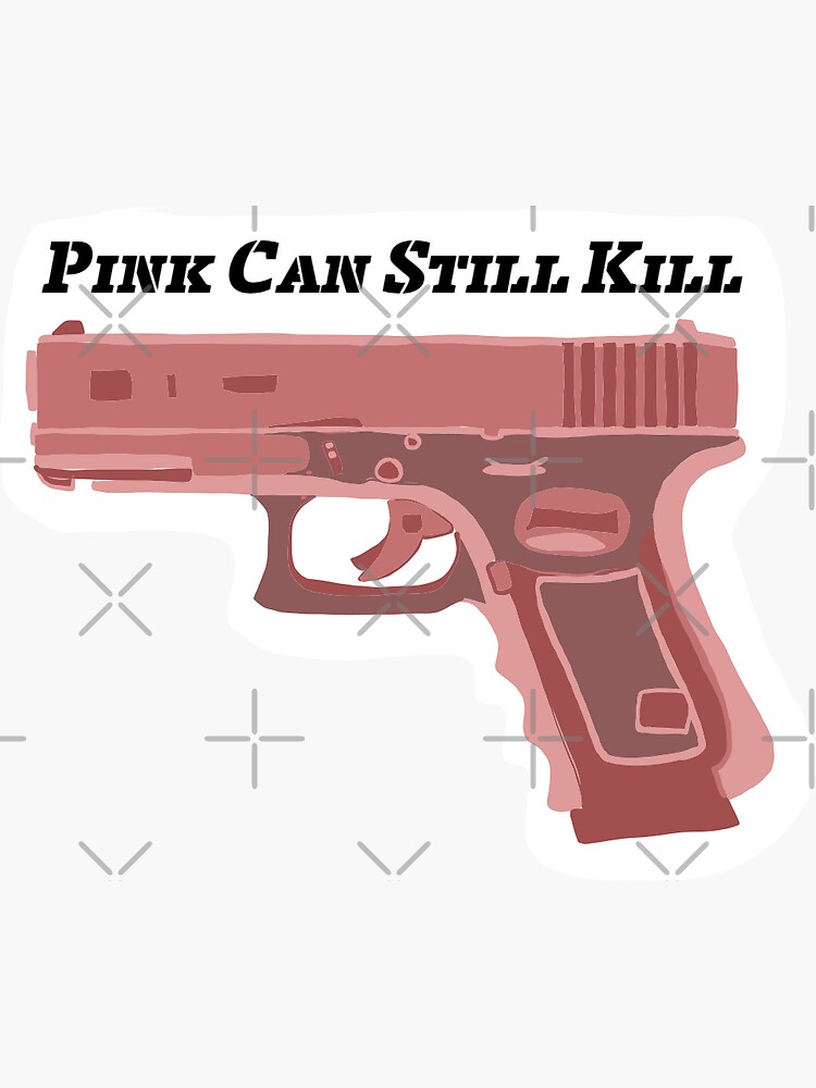 "Pink Gun Sticker" Sticker by sunehra0714 | Redbubble
