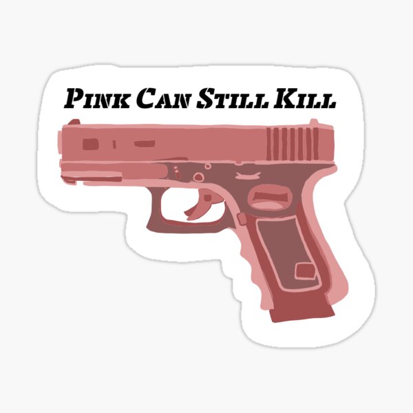 "Pink Gun Sticker" Sticker by sunehra0714 | Redbubble