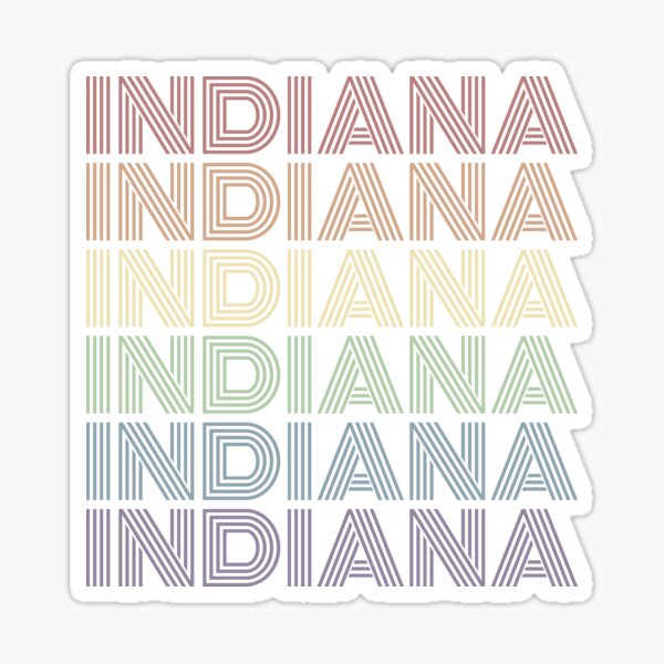 "Retro Indiana Gay Pride LGBT US State" Sticker for Sale by ...