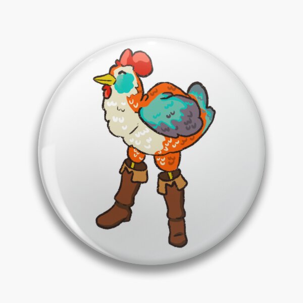 "BOTW Chicken in Boots" Pin for Sale by Oliero-987 | Redbubble