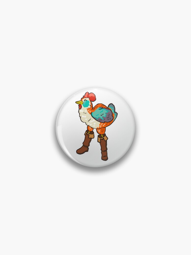 "BOTW Chicken in Boots" Pin for Sale by Oliero-987 | Redbubble