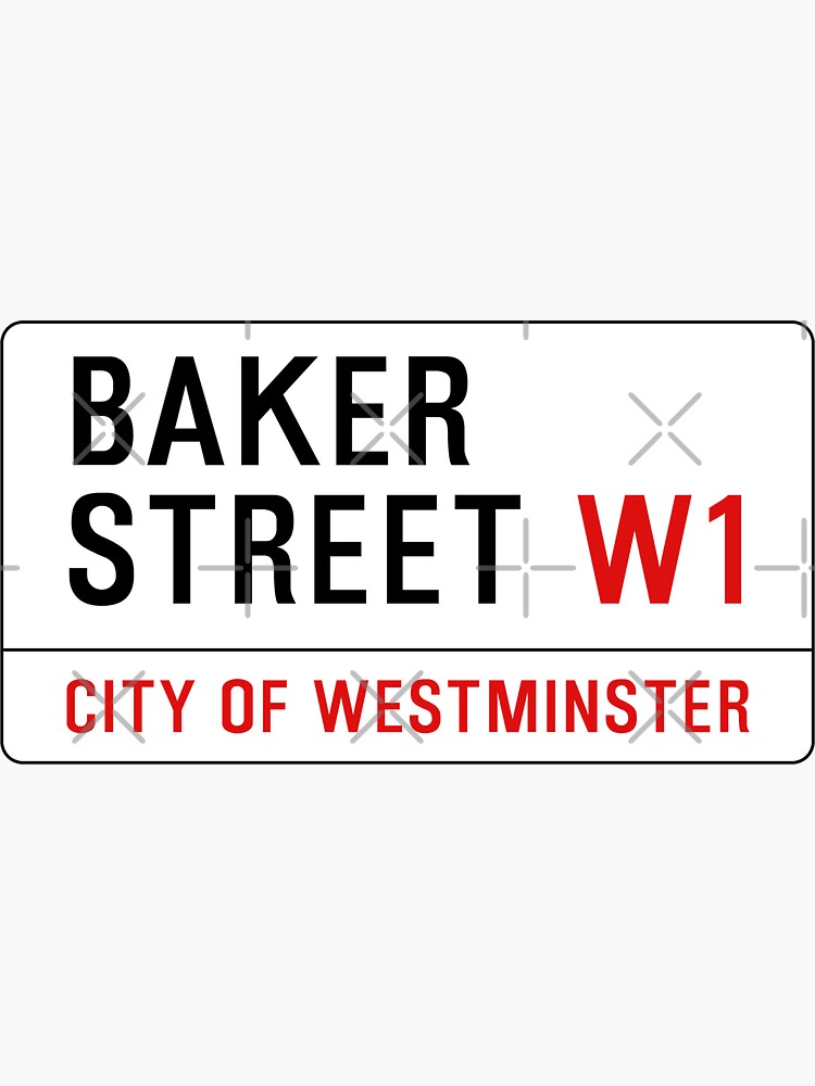 "Baker Street Sign – 221B, Sherlock" Sticker by fandemonium | Redbubble