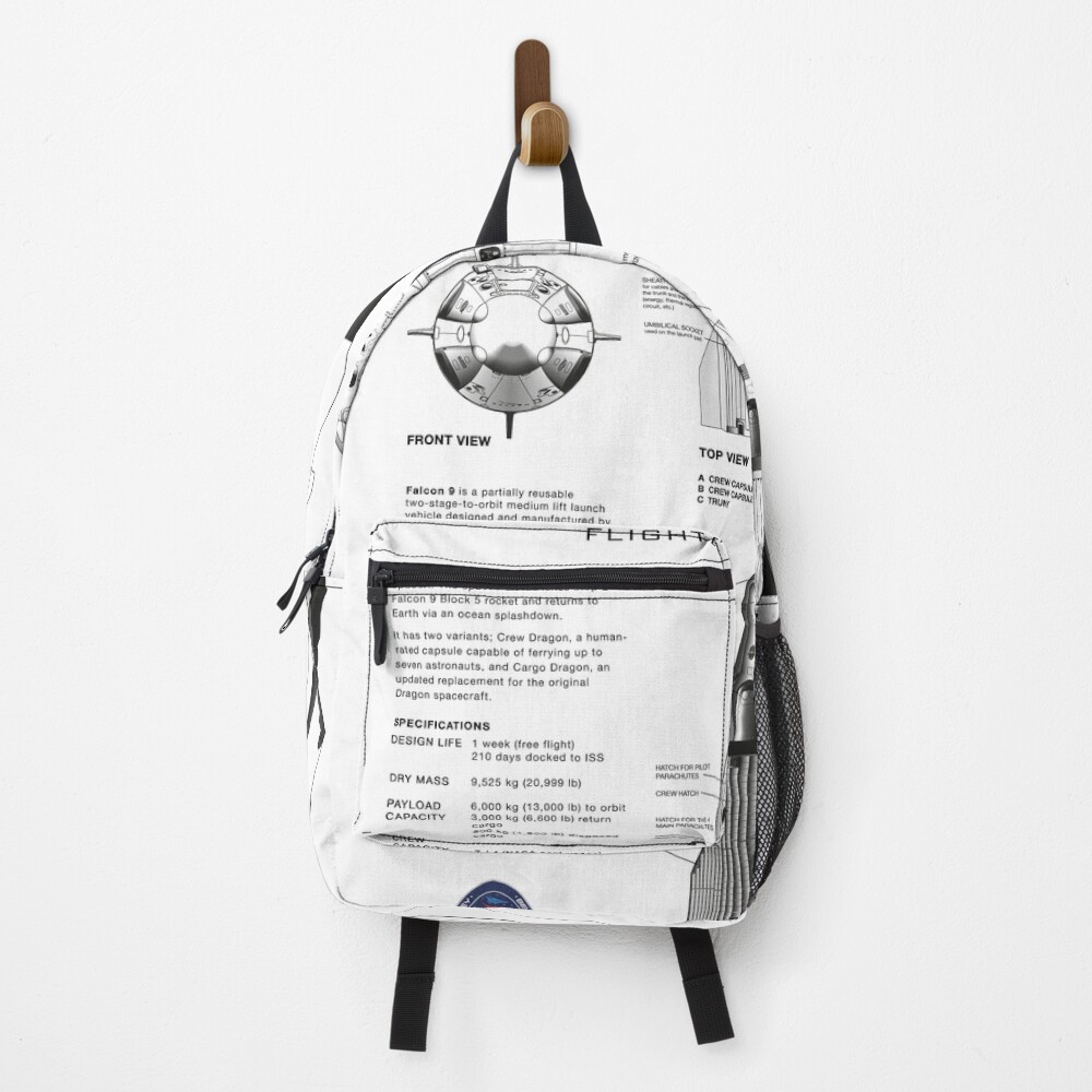 SpaceX Crew Dragon Spacecraft & Falcon 9 Rocket Blueprint In High ...