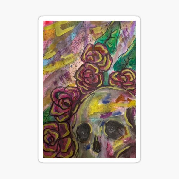"Abstract Skull " Sticker by ShyArtistMaddie | Redbubble