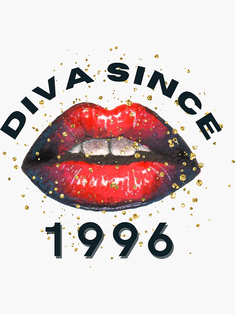 "Diva Since-1996" Sticker for Sale by cookieGen | Redbubble