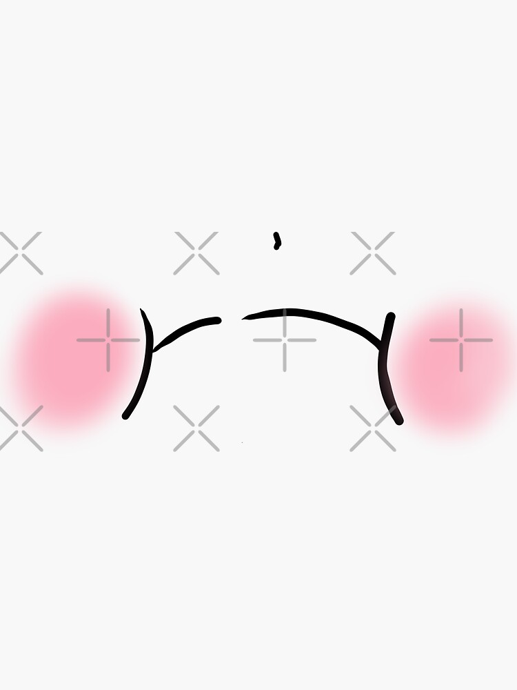 "Anime pout face" Sticker for Sale by Nyamelon | Redbubble