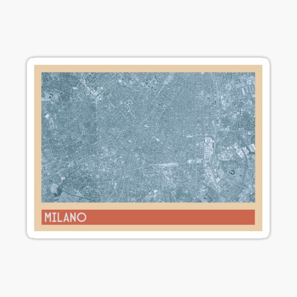 "Milano Italy map" Sticker for Sale by Doomer-Shop | Redbubble