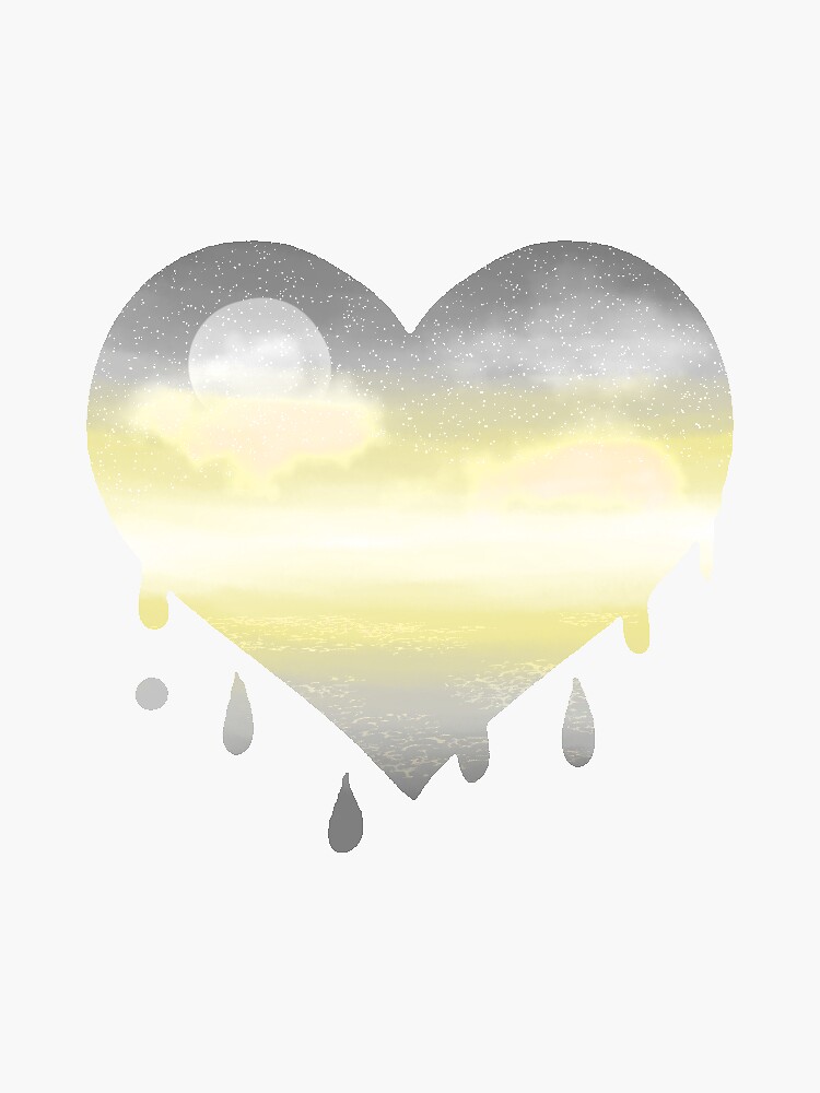 "demigender dripping pride heart" Sticker for Sale by eljhms8 | Redbubble