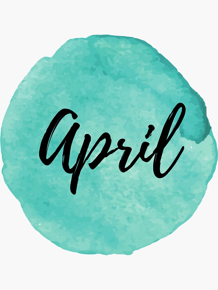 "April Sticker" Sticker by tracydel | Redbubble