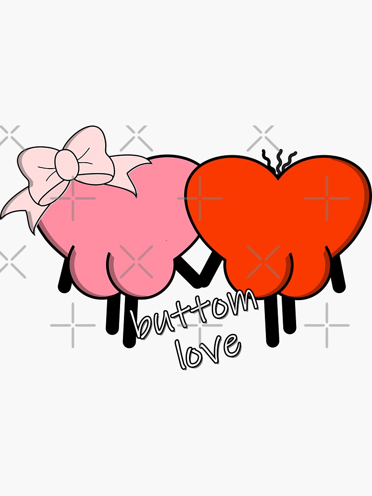"Buttom love heart couple holding hands walking " Sticker by FotuDesign ...