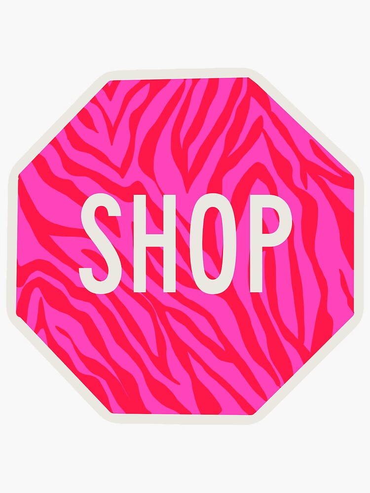 "Preppy “Shop” sticker " Sticker for Sale by Made-By-Ella- | Redbubble
